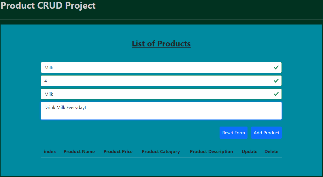 Product Crud Project With Json In Javascript Free Source Code Sourcecodester